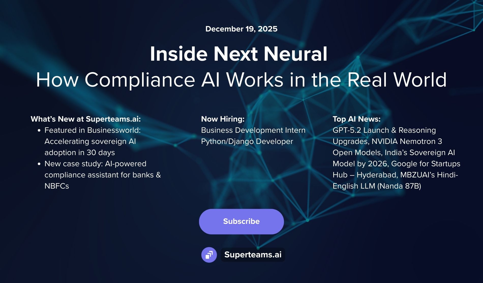 Newsletter December 2025 Edition: Inside Next Neural - How Compliance AI Works in the Real World ...